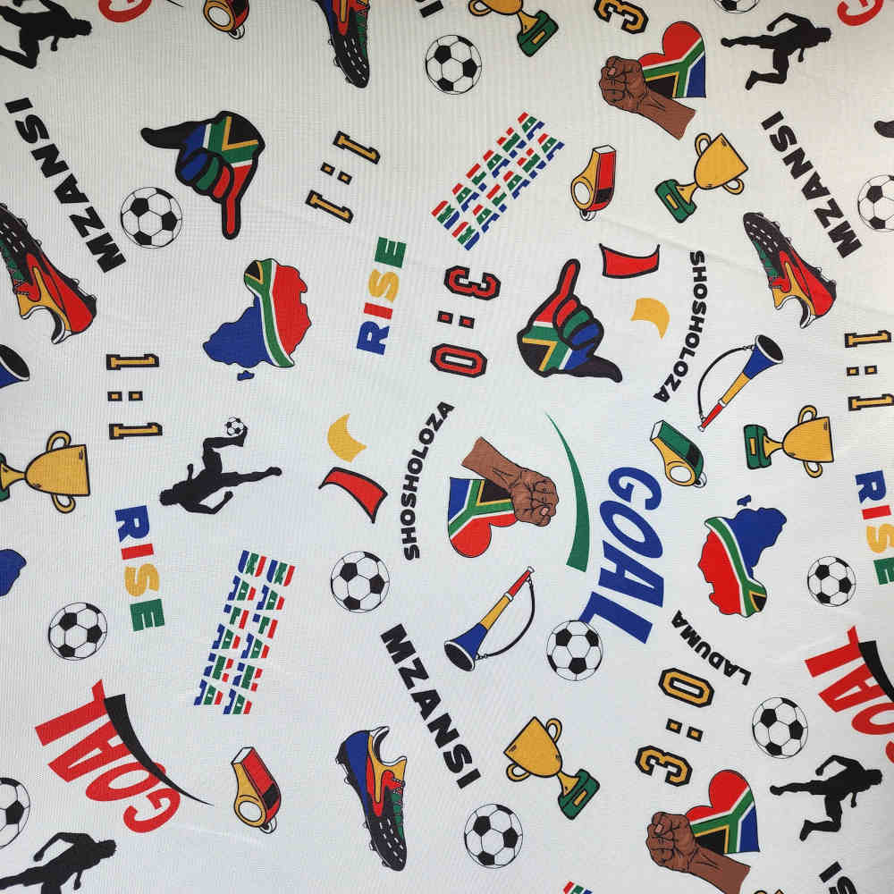 Printed Mini Matt – Soccer – White | Curtain Dream
